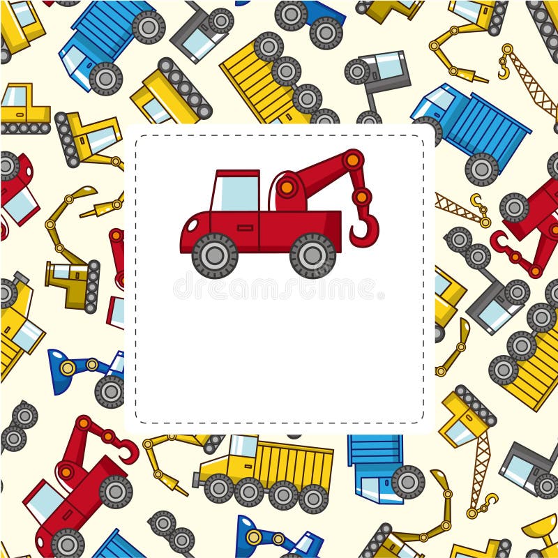 Heavy Equipment Clip Art Border Poster Set Of Construction Heavy