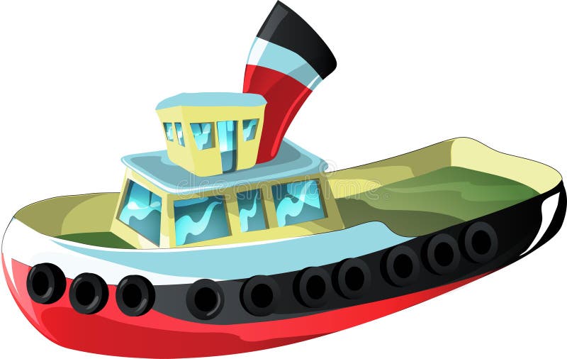 Cartoon Tug Boat Stock Vector Illustration Of Boat Design 18147105