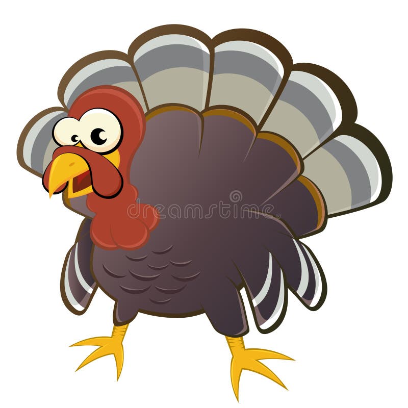 Cartoon Happy Turkey stock vector. Illustration of farm - 45666246