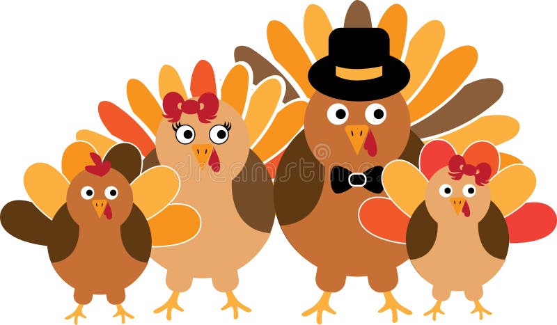 Turkeys Family Cartoon Stock Illustrations – 220 Turkeys Family Cartoon ...
