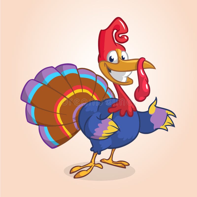 Cartoon Turkey. Thanksgiving Vector Illustration Isolated on White ...