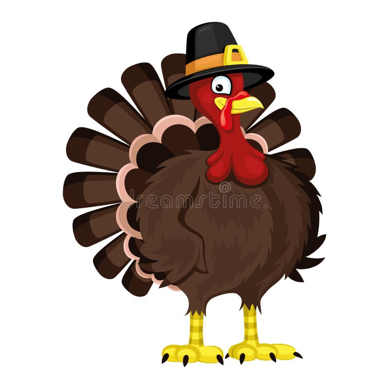 Cartoon Turkey for Thanksgiving Day. Stock Vector - Illustration of ...