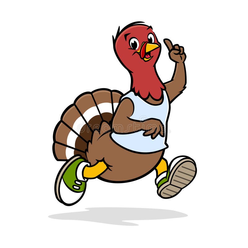 Cartoon Turkey Running Away