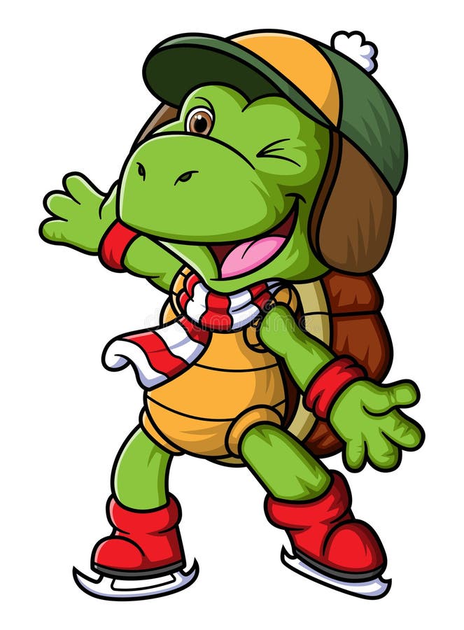 Skating Turtle Stock Illustrations – 45 Skating Turtle Stock ...