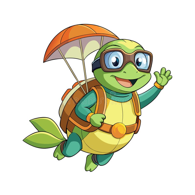 Skydiving Mascot Vector Cartoon Illustration Stock Illustrations – 570 ...