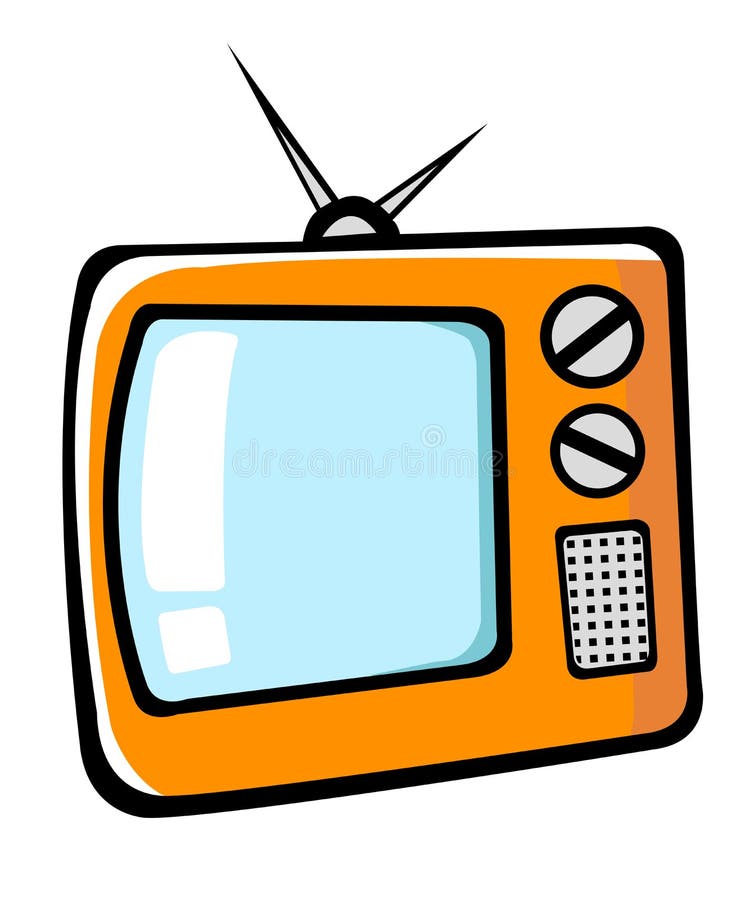 Cartoon TV stock illustration. Illustration of video, ntsc - 7782161