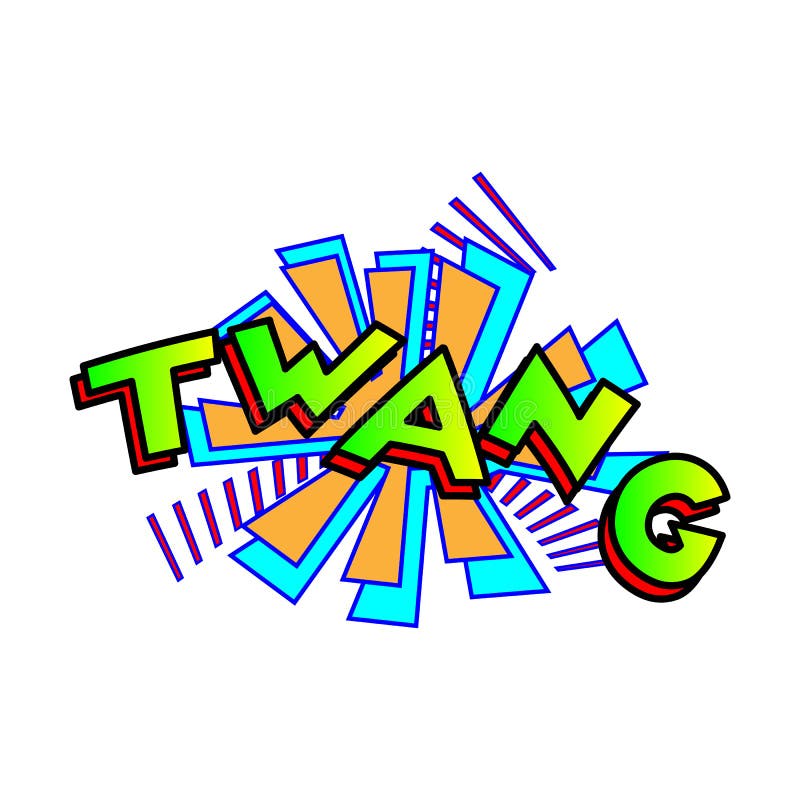 Cartoon Twang Sound stock vector. Illustration of crash - 85115416