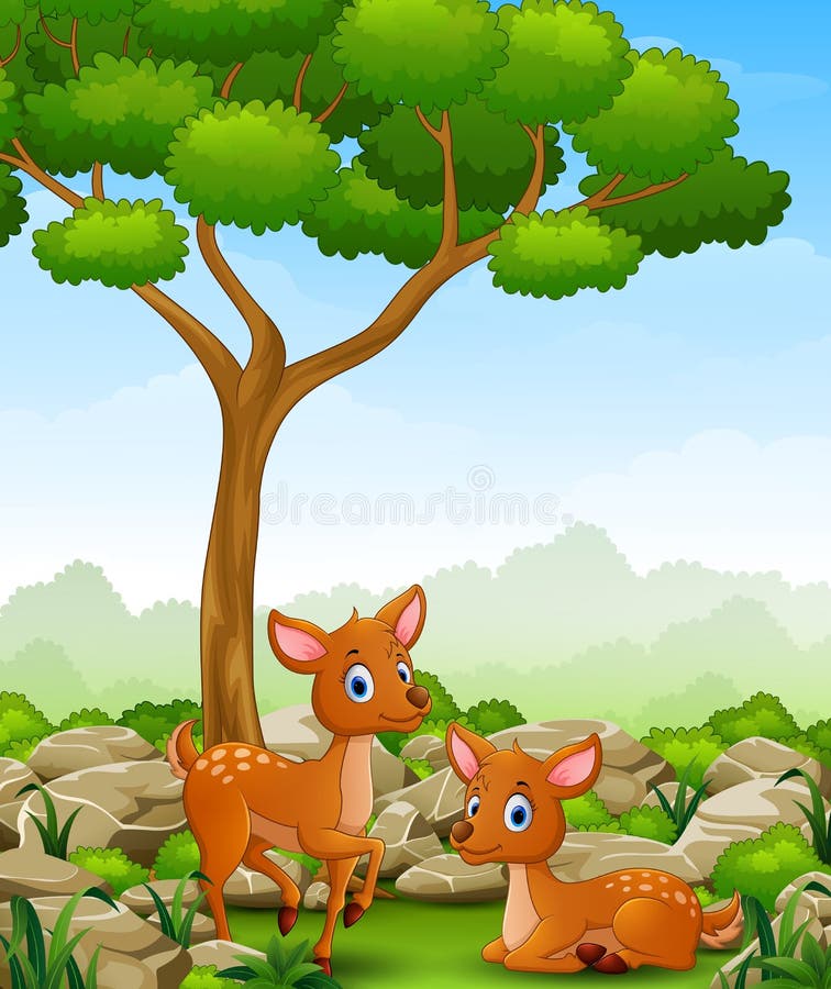 Cartoon deer stock vector. Illustration of small, nature - 18408520