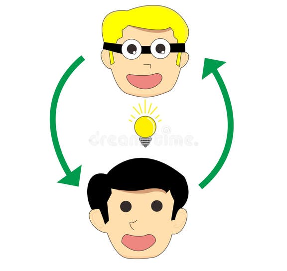 Cartoon Two Man Change Ide Stock Illustrations – 1 Cartoon Two Man ...
