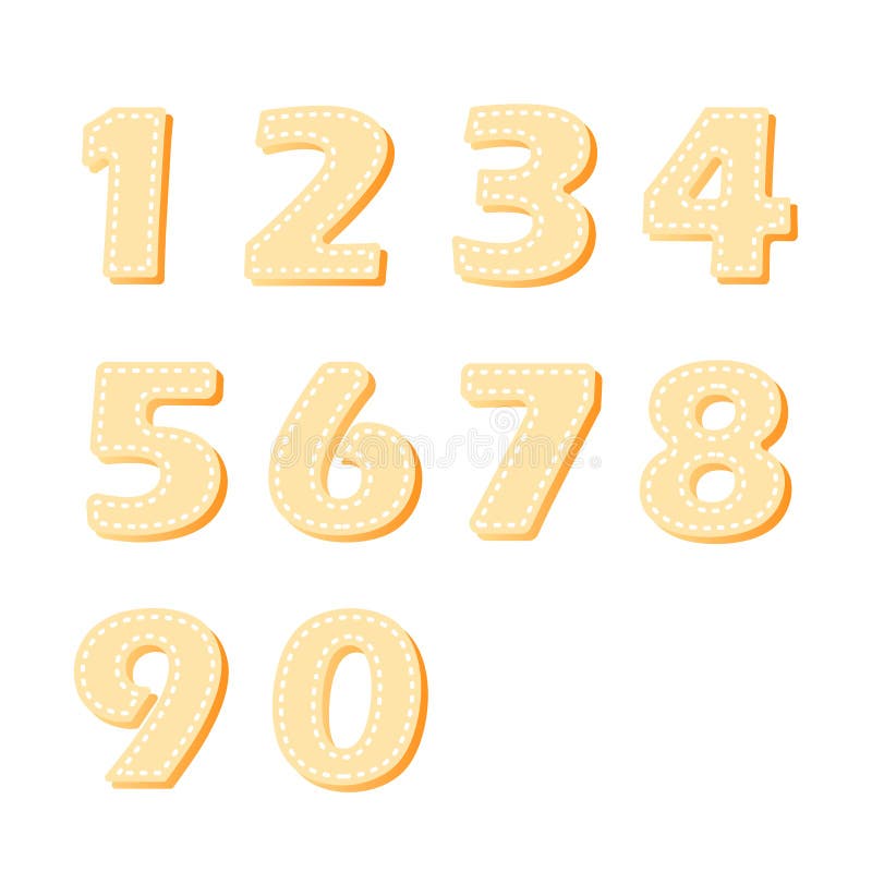 3D NUMBER COLLECTION. Numbers 1,2,3,4,5,6,7,8,9,0. Stock Vector ...