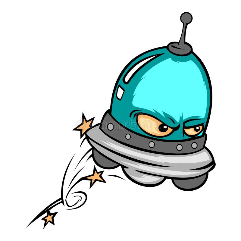 Cartoon ufo stock vector. Illustration of vector, mascot - 257514732