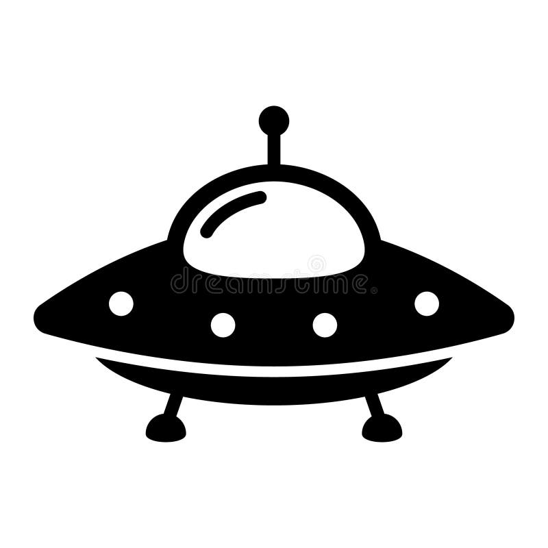 Cartoon UFO Icon, Alien Spaceship Icon. Stock Vector - Illustration of ...