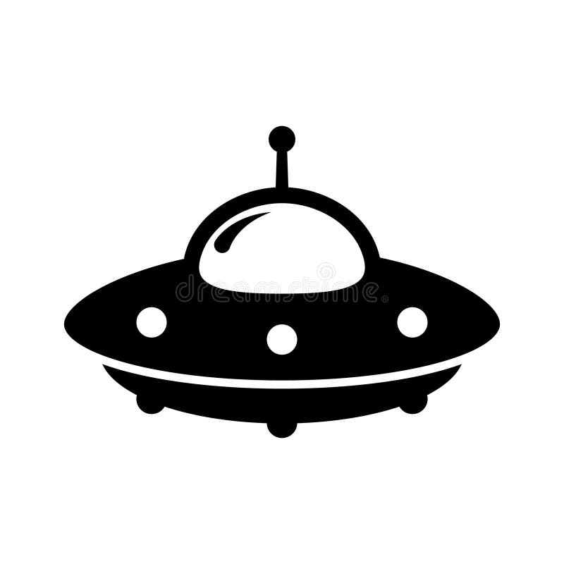Cartoon UFO Icon, Alien Spaceship Icon. Stock Vector - Illustration of ...