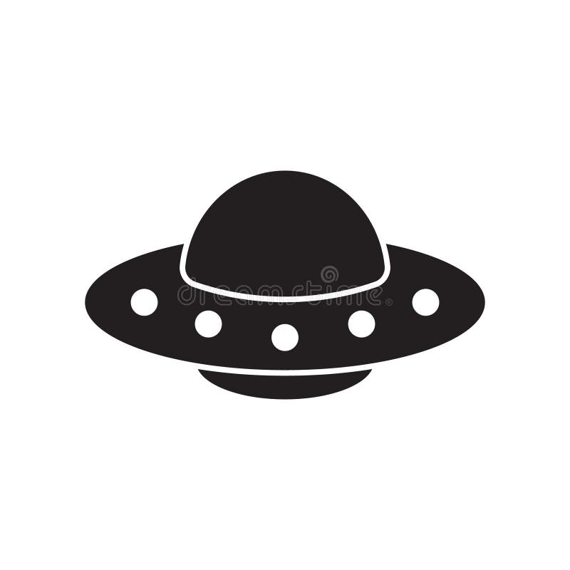 Cartoon UFO Icon, Vector Illustration on White Background Stock Vector ...