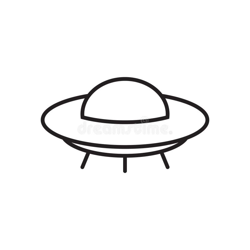 Cartoon UFO Icon, Vector Illustration on White Background Stock Vector ...