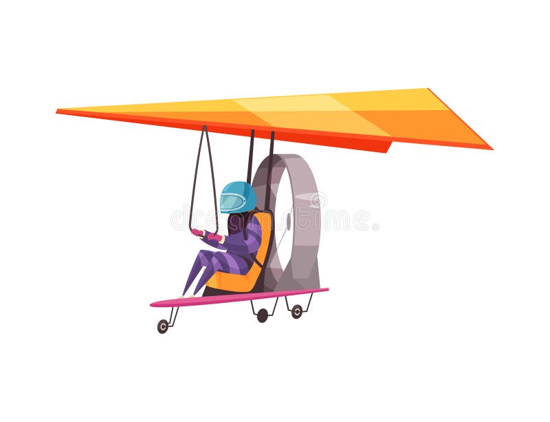 Cartoon Ultralight Trike stock vector. Illustration of activity - 261711831