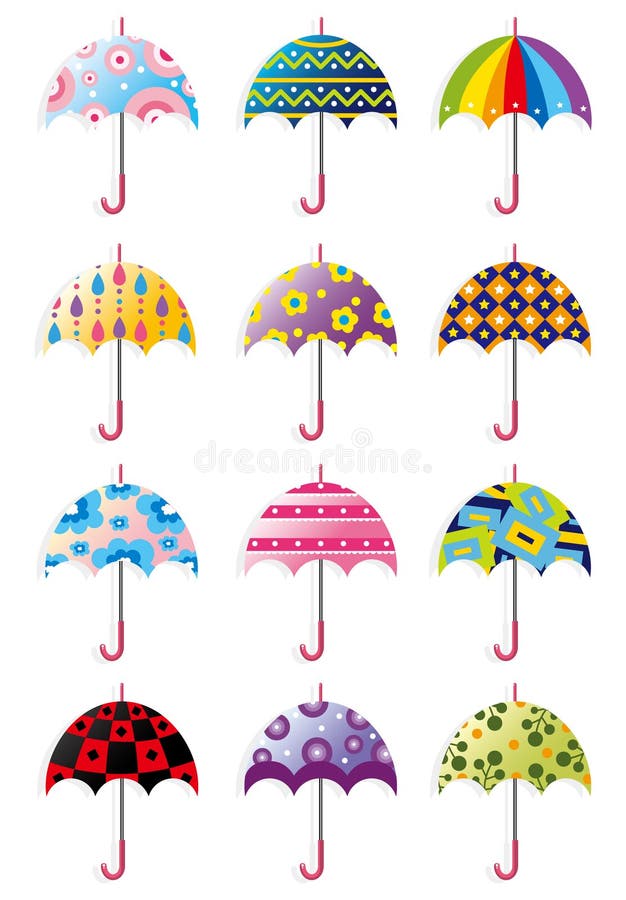 2+ Cartoon umbrellas icon Free Stock Photos - StockFreeImages