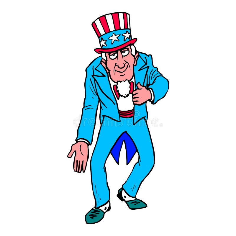 Cartoon Uncle Sam Talking stock vector. Illustration of cartoon - 51125532