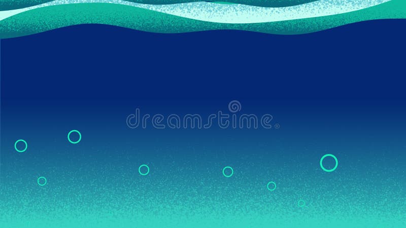 Cartoon Underwater Scene with Bubbles and Wave Stock Video - Video of ...