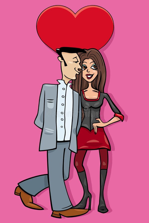 Man And Woman In Love Cartoon Stock Vector Illustration Of Comic