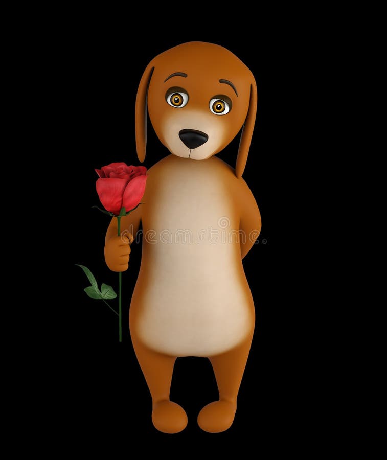 Valentines Dog Rose Stock Illustrations – 225 Valentines Dog Rose Stock ...