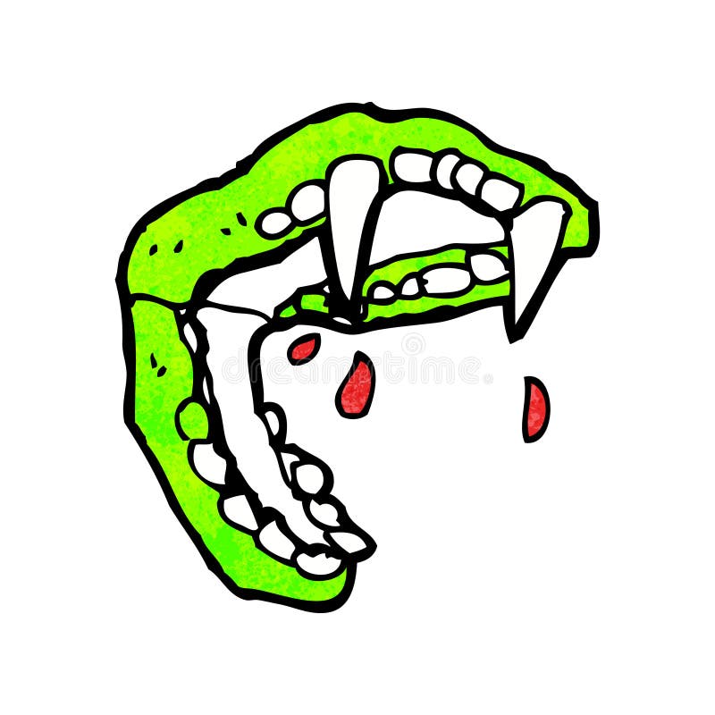 Cartoon vampire fangs stock illustration. Illustration of texture ...