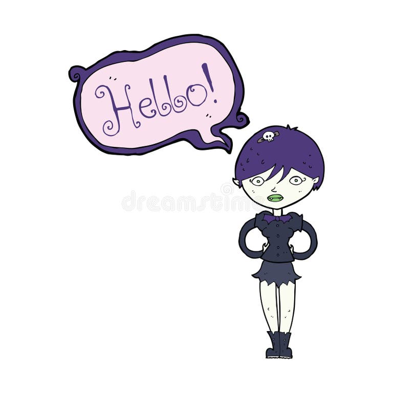 Cartoon Vampire Saying Hello Stock Illustration - Illustration of ...