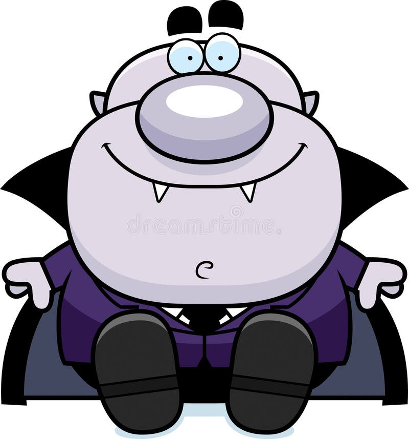 Cartoon Vampire Sitting stock vector. Illustration of graphic - 47715440