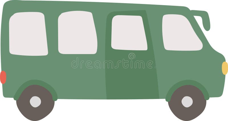 Cartoon Van Vehicle stock vector. Illustration of flat - 365203464