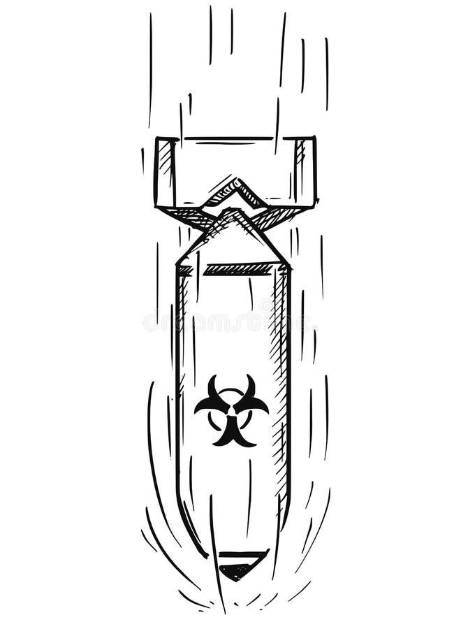 Biohazard Symbol Vector Drawing Stock Vector - Illustration of ...