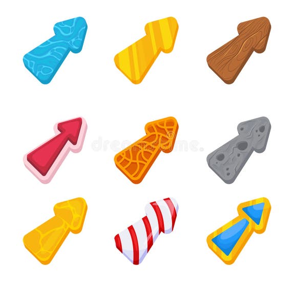 Cartoon vector arrows stock vector. Illustration of symbol - 309458754