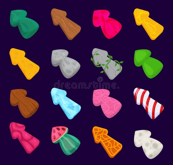 Cartoon vector arrows stock illustration. Illustration of white - 319219150