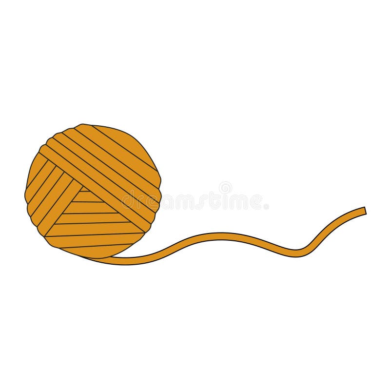 Cartoon Vector Ball of Wool Stock Vector - Illustration of doodle, kids ...