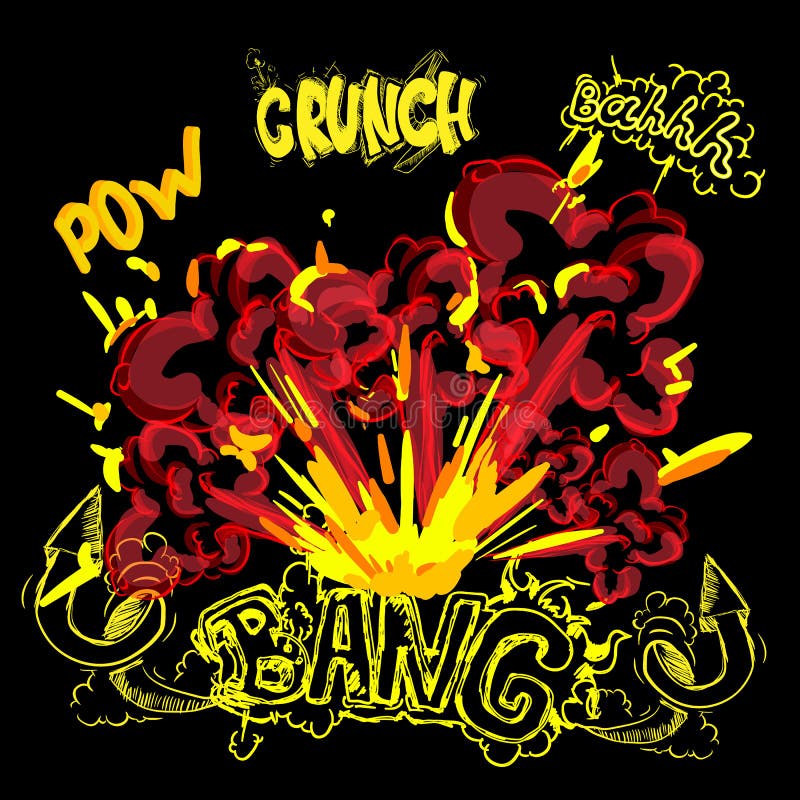 Comic Book Explosion Elements for Your Design Stock Vector ...