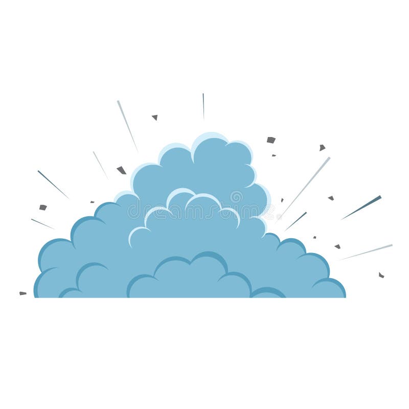 Cartoon Vector Bomb Explosion with Smoke. Stock Vector - Illustration ...