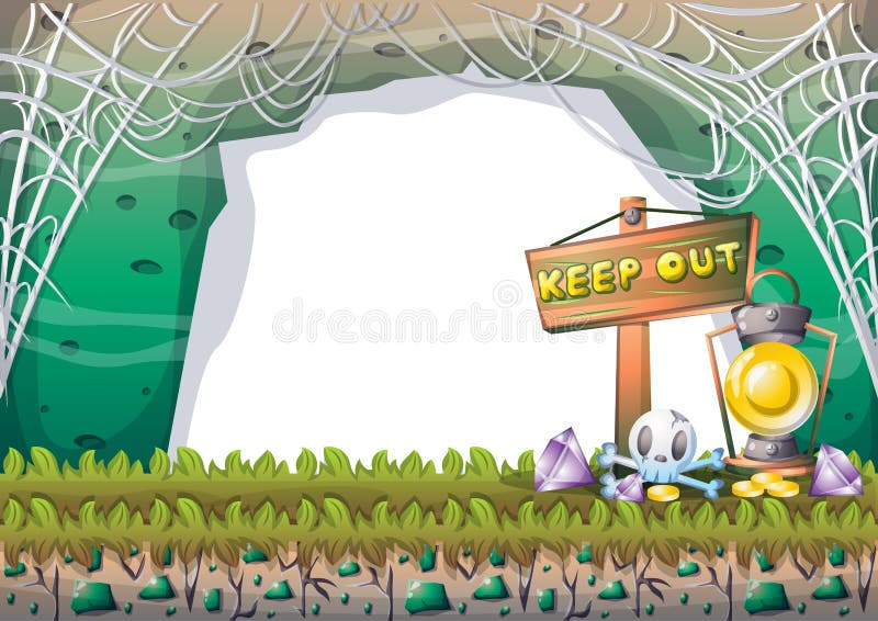 Cartoon Vector Cave with Separated Layers for Game Stock Vector ...