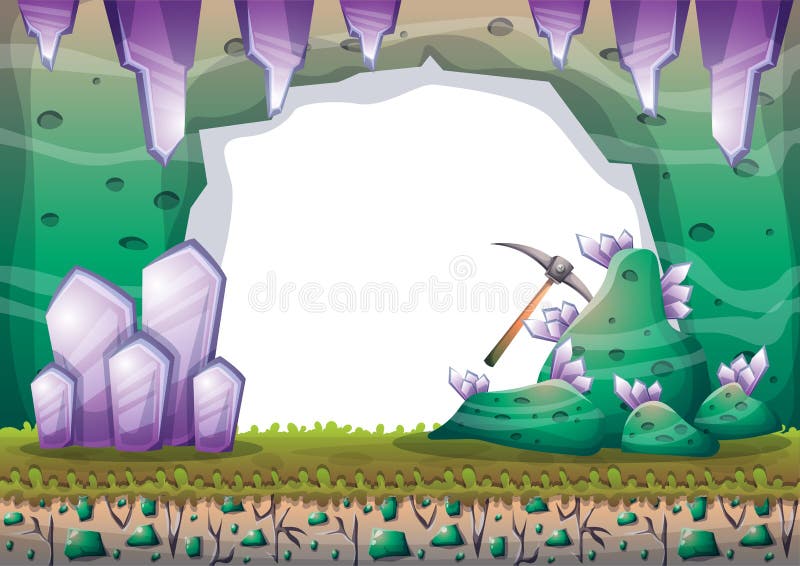 Cartoon Vector Cave with Separated Layers for Game Stock Vector ...