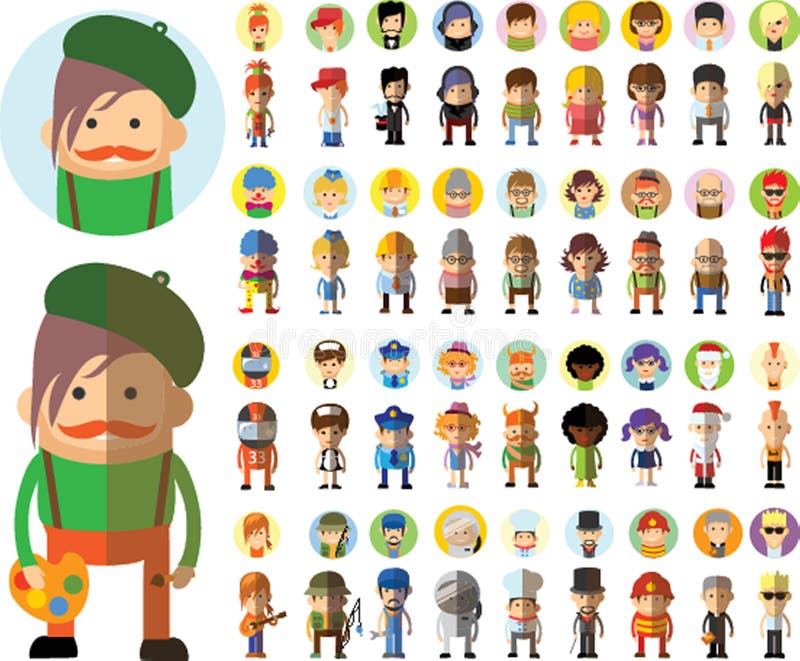 Cartoon Vector Characters of Different Professions Stock Vector ... Cartoon Vector Characters of Different Professions Stock Vector ...