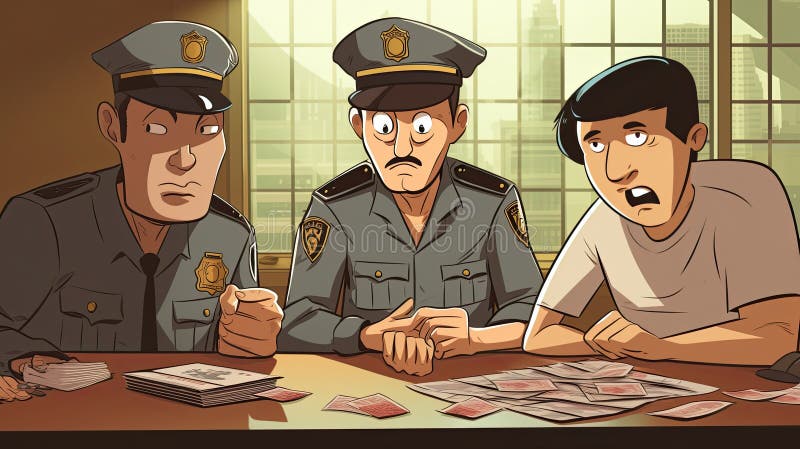 Cartoon Vector Concept Illustration of Illegal Economy or Crime or ...