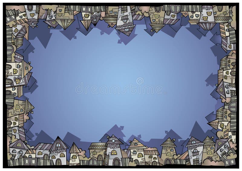 Cartoon Vector Construction Town Border Stock Vector - Illustration of ...
