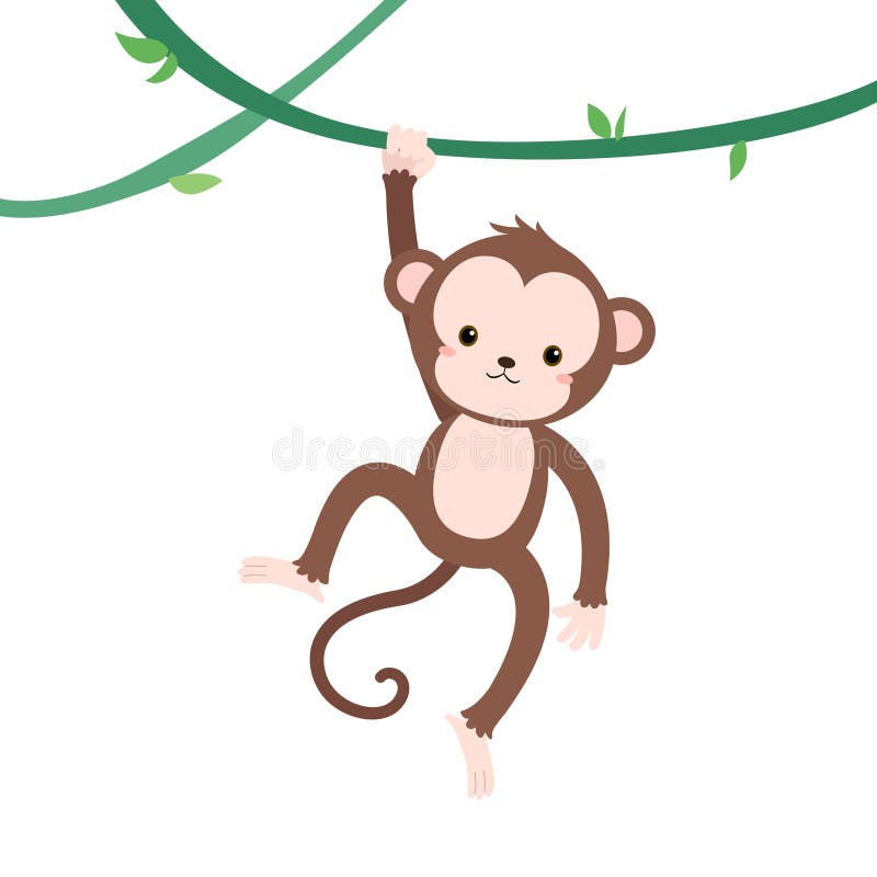 Cartoon Monkey Hanging