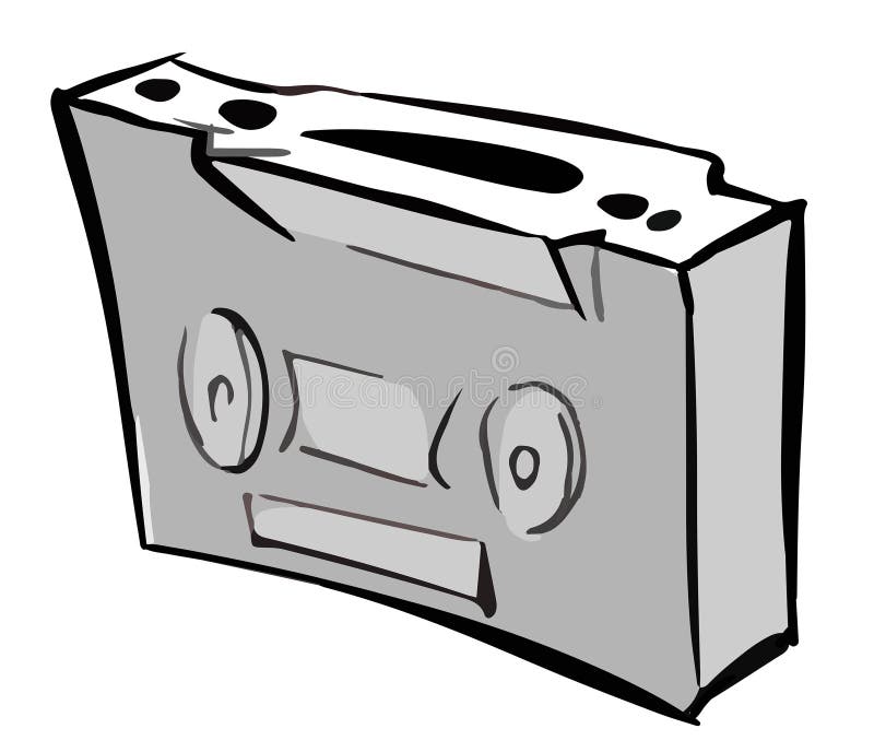 Cartoon Vector Design of Cassette and Tape Symbol. Graphic of Audio ...