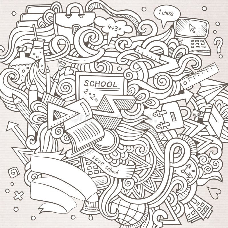 Cartoon Vector Hand-drawn Doodle on the Subject of Stock Vector ...