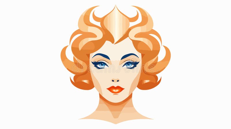 Queen Head Vector Icon Design Cartoon Stock Vector - Illustration of ...