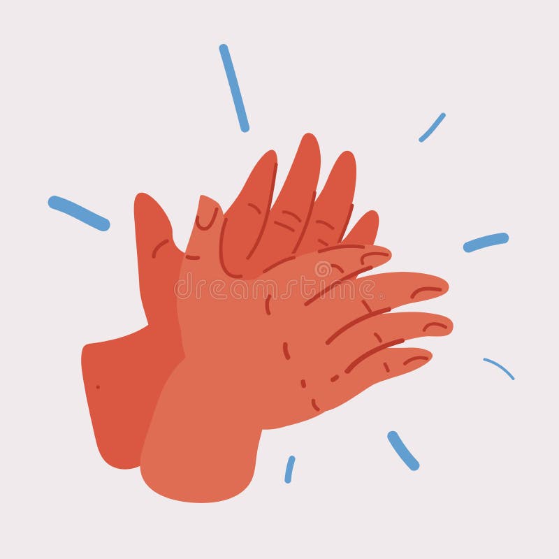 Applause Clapping Two Hands Vector Cartoon Illustration Stock Vector ...