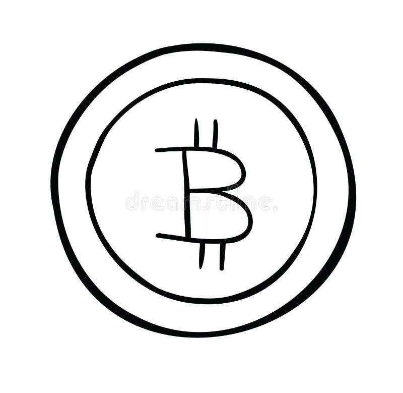 Cartoon Vector Illustration of Bitcoin Coin Stock Vector - Illustration ...