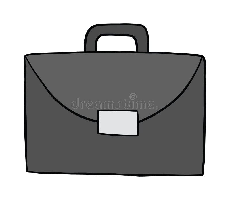 Cartoon Vector Illustration of Briefcase Stock Vector - Illustration of ...