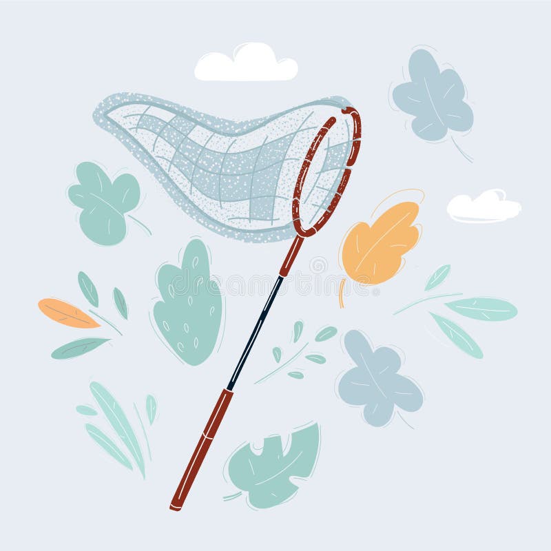 Vector Illustration of Butterfly Net Stock Vector - Illustration of ...