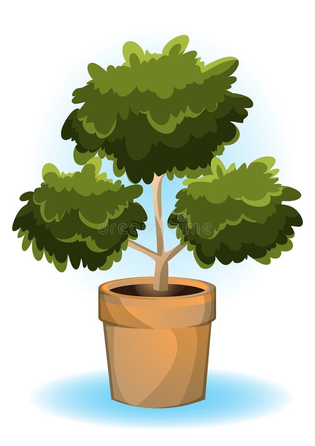 Cartoon Vector Illustration Cartoon Flowerpot Objects Stock Vector ...