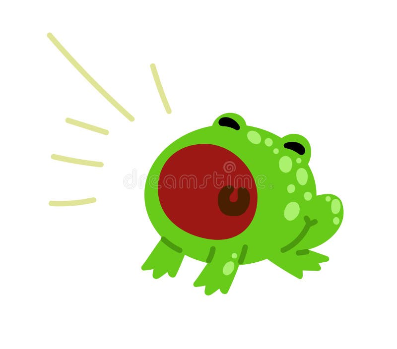 Cartoon Vector Illustration, Cartoon Characters Frog Screams Stock Vector - Illustration of ...